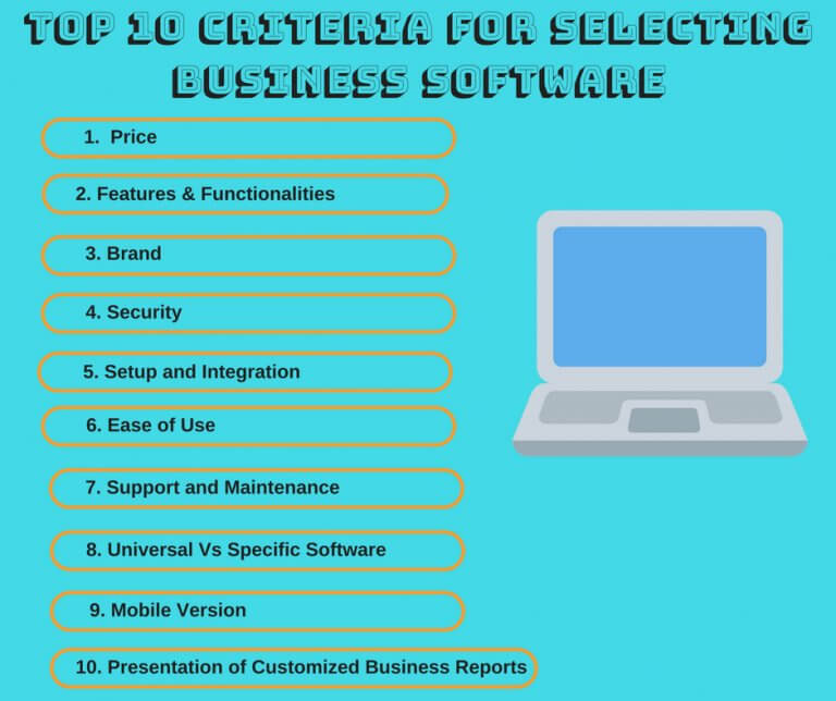 Top 10 Criteria for Selecting the Best Business Software - Broodle